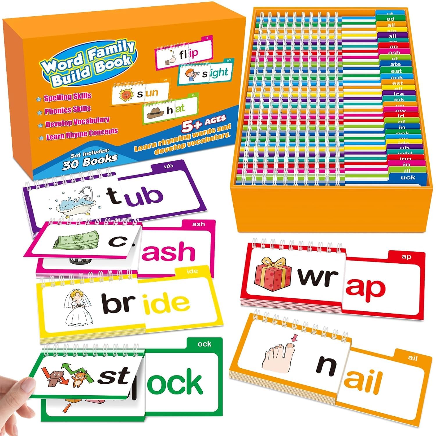 Fun Phonics 30-Flip Books for Kids | Woopier